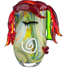 Casablanca by Gilde Tischvase &raquo;Curly&laquo; dekorative Vase aus Glas, Blumenvase bunt Glas