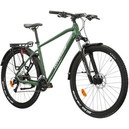 Mountainbike &raquo;KROSS MTB Hardtail Hexagon 4.0 27,5" gr&uuml;n&laquo; 16 Gang Shimano ACERA M3020 Schaltwerk Kettenschaltung gr&uuml;n Mountainbike