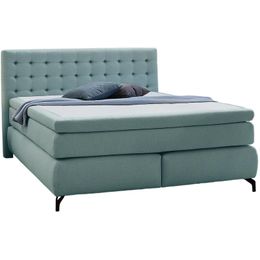 Jockenh&ouml;fer Boxspringbett &raquo;Jessica inklusive 9cm Kaltschaum-Topper&laquo; und 7-Zonen-TTFK-Matratze (H3,H3/H4 oder H4), Liegefl&auml;che 180x200cm gr&uuml;n Bezug Bett: 100% 
