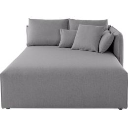 OTTO home Ottomane &raquo;N&ouml;re&laquo; Lounge-Modul - zum eigenen Zusammenstellen, Breite 138cm, Tiefe 168cm grau 100% Polyester