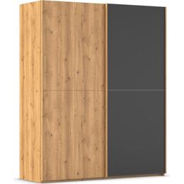 Rauch Schwebet&uuml;renschrank &raquo;Kleiderschrank Schrank Garderobe Schlafzimmerschrank SCALE-WOOD&laquo; edle geteilte Front in massiver Asteiche mit Glast&uuml;ren 