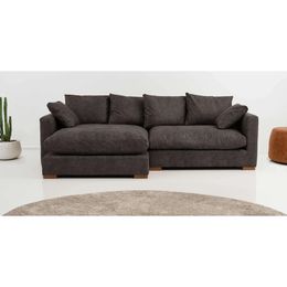 Home Affaire Ecksofa &raquo;Coray&laquo; Breite 266 cm, extra weich und kuschelig, mit Federn und Daunen grau 100% Polyester