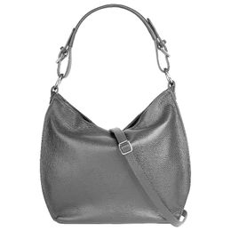 Samantha Look Damen Shopper echt Leder, Made in Italy schwarz