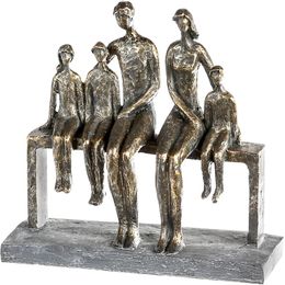 Casablanca by Gilde Dekofigur &raquo;Skulptur We are family, bronzefarben/grau&laquo; Dekoobjekt, H&ouml;he 26 cm, Familie, mit Spruchanh&auml;nger, Wohnzimmer orange 