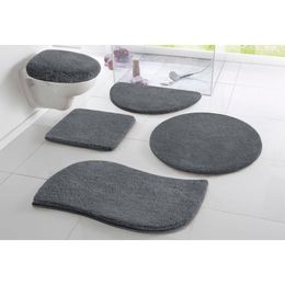 my home Badematte &raquo;Merida, Badvorleger, Badezimmer Teppich&laquo; H&ouml;he 32 mm rutschhemmend beschichtet fu&szlig;bodenheizungsgeeignet schnell trocknend 