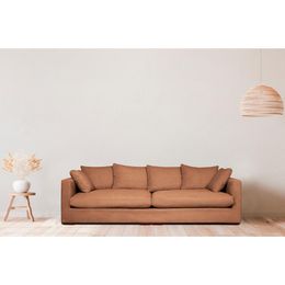 Home Affaire Big-Sofa &raquo;Coray&laquo; extra weich und kuschelig, F&uuml;llung mit Federn und Daunen braun 100% Polyester
