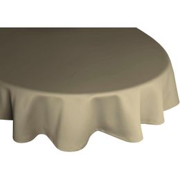 WIRTH Tischdecke &raquo;NEWBURY&laquo; rund braun Baumwolle, Polyester