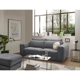 ED EXCITING DESIGN 2-Sitzer &raquo;Barura&laquo; Big-Sofa mit 2 Nierenkissen grau 92% Polyester, 8% Nylon