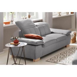 Home Affaire 2-Sitzer &raquo;Bergamo Multifunktions-Sofa, bequem und komfortabel&laquo; mit Armlehn-und R&uuml;ckenfunktion, Federkern grau Chenille 100% Polyester;