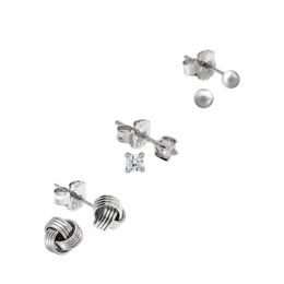 Vivance Damen Paar Ohrstecker &raquo;925 Silber rhodiniert Set&laquo; silber