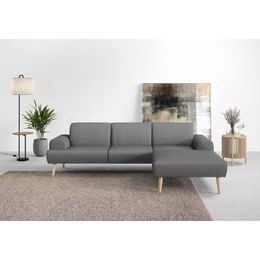 Home Affaire Ecksofa &raquo;Swift Scandic Design, Federkern f&uuml;r hohen Sitzkomfort, L-Form&laquo; Federkern-Polsterung, B/T/H: 292/83/176 cm grau 100% Polyester