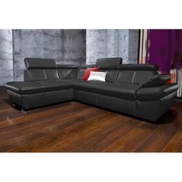 exxpo - sofa fashion Ecksofa &raquo;Salerno, Funktionssofa, hoher Sitzkomfort, Breite 268cm, L-Form&laquo; inkl. Kopf- und Armteilverstellung, wahlweise mit 
