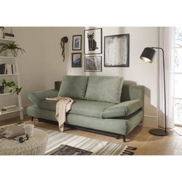 ED EXCITING DESIGN Schlafsofa &raquo;Sunny&laquo; mit Bettkasten & Armteilverstellung gr&uuml;n 92% Polyester, 8% Nylon