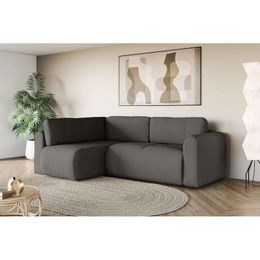 OTTO home Ecksofa &raquo;Zacharia wahlweise Schlafsofa mit Bettkasten, B/T/H 250/166/86 cm&laquo; L-Form mit Wellenunterfederung, Ottomane rechts oder links 