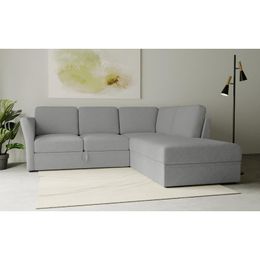 Home Affaire Ecksofa &raquo;Lavars, L-Form, Schlafsofa&laquo; mit Bettfunktion und Stauraum, in zwei verschiedenen Bezugsqualit&auml;ten grau 62% Polypropylene, 38% 