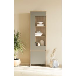 Home Affaire Vitrine &raquo;Stranda, Hochschrank im Scandi-Style, moderne Glasvitrine&laquo; Rahmenoptik, ausreichend Stauraum, vielseitig einsetzbar, 58 cm breit