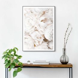 Reinders Bild mit Rahmen &raquo;White Roses&laquo; wei&szlig; Holzwerkstoff