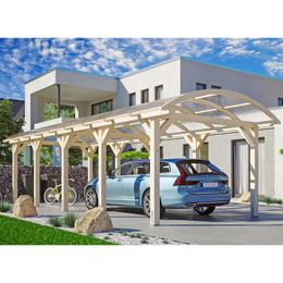 Skan Holz Einzelcarport &raquo;Franken&laquo; Leimholz 300 cm natur beige