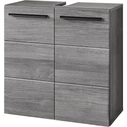 BASIC by Balculina Waschbeckenunterschrank &raquo;Silver,Badezimmerschrank BxHxT 60x70x20&laquo; 1 Stk. tlg. Breite 60cm, T&uuml;r L/R monierbar, FSC-Mix 70% silber 