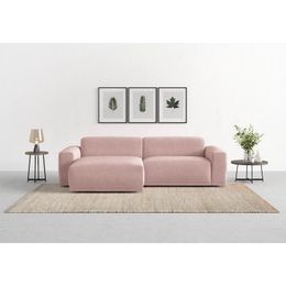 Trendmanufaktur Ecksofa &raquo;Braga, mit hochwertigem Kaltschaum, L-Form, in Cord erh&auml;ltlich&laquo; modernes Sofa, Couch mit hohem Sitzkomfort, 255/72/160 cm (B/