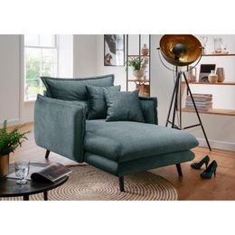 Home Affaire Loveseat &raquo;Lazio&laquo; moderner Sessel mit einer bequemen Polsterung, 2 Stk. Zierkissen blau 100% Polyester