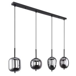 Globo LIGHTING Pendelleuchte &raquo;BLACKY&laquo; E14 1 Stk. H&auml;ngelampe, H&auml;ngeleuchte, verschiedene Gl&auml;ser, modern, Essbereich schwarz