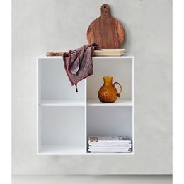 B&uuml;cherregal &raquo;Mistral Kubus 025, Hochwertig H&auml;ngeregal, Wandregal&laquo; 1 Stk. tlg. Wandmontage/Freistehend, B:69 cm, T:27 cm. anpassungsbar Designm&ouml;bel 