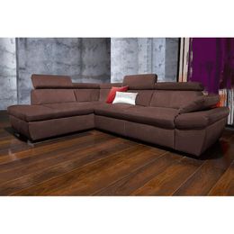 exxpo - sofa fashion Ecksofa &raquo;Salerno, Funktionssofa, hoher Sitzkomfort, Breite 268cm, L-Form&laquo; inkl. Kopf- und Armteilverstellung, wahlweise mit 