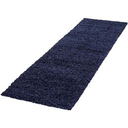 Ayyildiz Teppiche Hochflor-L&auml;ufer &raquo;Life Shaggy 1500&laquo; rechteckig 30 mm H&ouml;he Langflor, uni, gro&szlig;e Farbauswahl, robust, auch in rund blau Kunstfaser