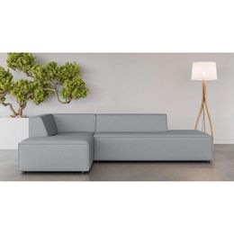 OTTO home Ecksofa &raquo;Ecksofa Cavan mit Ottomane links oder rechts bestellbar&laquo; L-Form mit Wellenunterfederung, Ma&szlig;e B/T/H: 270/180/72 cm grau 100% 