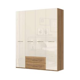 OTTO home Kleiderschrank &raquo;Gala, beige hochgl&auml;nzend UV lackiert, kratzfest, FSC-zertifiziert&laquo; abgerundete Schubladen aus MDF im Holzdekor, soft-close, 