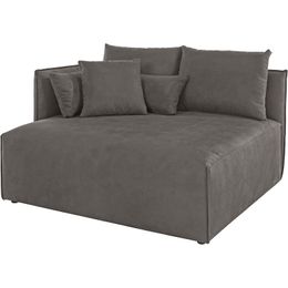 OTTO home Ottomane &raquo;N&ouml;re&laquo; kurzes Lounge-Modul - zum Zusammenstellen, Breite 138 cm, Tiefe 128 cm grau 100% Polyester