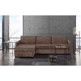 Home Affaire Schlafsofa &raquo;GOLDPOINT Ecksofa 264 cm, Liegefl&auml;che (140/200cm), L-Form,&laquo; Bettfunktion, Bonell-Federkernmatratze und Dauerschl&auml;fer-Funktion