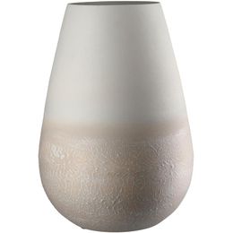 Gilde Tischvase &raquo;Vase rund Echo beige&laquo; Metall