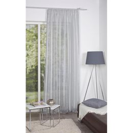 Home Wohnideen Gardine &raquo;EIKE&laquo; Multifunktionsband 1 Stk. tlg. HxB: 245x140, KOMBIBANDSCHAL L&Auml;NGSSTREIFEN grau Polyester