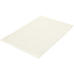 Kleine Wolke Badematte &raquo;Punto&laquo; H&ouml;he 5 mm rutschhemmend beschichtet fu&szlig;bodenheizungsgeeignet Badteppich, Uni Farben, Oberfl&auml;che reine Baumwolle wei&szlig; Baumwolle