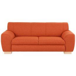 Home Affaire Sofa &raquo;Nika&laquo; wahlweise als 2-oder 3-Sitzer, in 2 Bezugsvarianten orange Struktur fein (100% Polyester);100% Polyester/ 85% Polyester+15% 