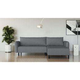 Home Affaire Ecksofa &raquo;Glandine&laquo; L-Form grau 100% Polyester