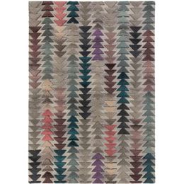 FLAIR RUGS Wollteppich &raquo;Archer 3D Effekt&laquo; rechteckig 10 mm H&ouml;he Wolle, Teppich, Wohnzimmer, Schlafzimmer, Esszimmer bunt Wolle