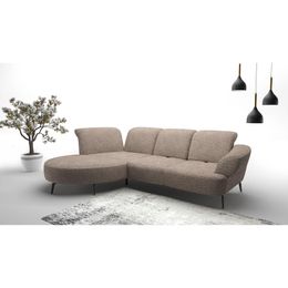 Sit & More sit&more Ecksofa &raquo;Dance, L-Form, inkl. Sitztiefenverstellung&laquo; inkl. Click&Seat, optional mit Kopfteilverstellung braun 100% Polyester