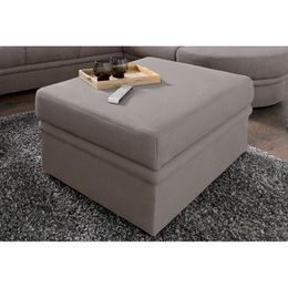 Sit & More sit&more Hocker &raquo;Savoni&laquo; mit Stauraumfach grau NaturLEDER : Bitte beachten Sie, dass Lederbez&uuml;ge mehr N&auml;hte aufweisen als Stoffbez&uuml;ge.;Struktur ( 100%