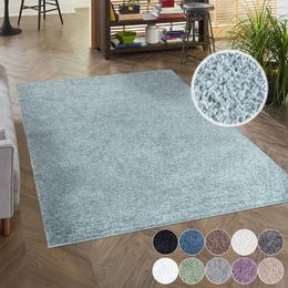 Carpet City Hochflor-Teppich &raquo;City Shaggy&laquo; rechteckig 30 mm H&ouml;he Auch als L&auml;ufer, Langflor, Uni, Shaggy, flauschig-weich blau Polypropylen