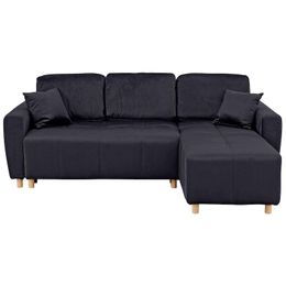 Home Affaire Ecksofa &raquo;Scania L-Form&laquo; wahlweise mit Bettfunktion und Bettkasten grau Microfaer (100% Polyester);Struktur fein (100% Polyester);