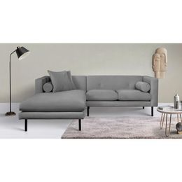 Home Affaire Ecksofa &raquo;Lillibeth L-Form Designsofa, Ma&szlig;e B/T/H: 240/173/83 cm&laquo; Zierkissen als Wendekissen, in Samtoptik oder Cord grau 100% Polyester
