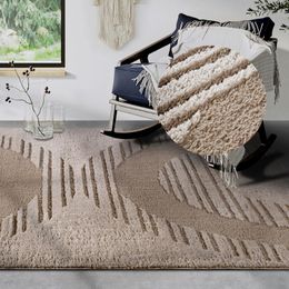 ELLE DECORATION Designteppich &raquo;Bartoux&laquo; rechteckig 18 mm H&ouml;he Hochflor, Shaggy, L&auml;ufer, weich, Langflor, modern, Hoch Tief Effekt beige Polyester