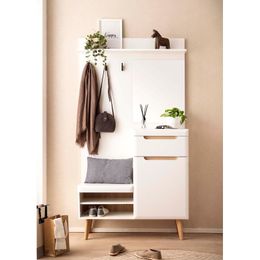 Home Affaire Kompaktgarderobe &raquo;Torge, Garderobe mit Stauraum, Garderobenschrank im Scandic Design&laquo; in zwei Farben, viel Stauraum, 107 cm breit, f&uuml;r 
