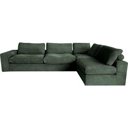 Alina Ecksofa &raquo;Sandy&laquo; mit losen Sitz und R&uuml;ckenkissen, in modernem Cordstoff gr&uuml;n Cord GCT (92% Polyester, 8% Nylon)