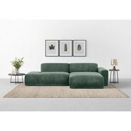 Trendmanufaktur Ecksofa &raquo;Braga, mit hochwertigem Kaltschaum, L-Form, in Cord erh&auml;ltlich&laquo; modernes Sofa, Couch mit hohem Sitzkomfort, 275/72/160 cm (B/