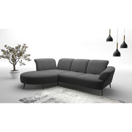 Sit & More sit&more Ecksofa &raquo;Dance, L-Form, inkl. Sitztiefenverstellung&laquo; inkl. Click&Seat, optional mit Kopfteilverstellung braun 95%Polyester 5%Polyamid