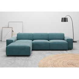 Home Affaire Ecksofa &raquo;Glimminge auch in Breitcord, Feincord, Boucl&eacute; + Easy care-Bezug&laquo; L-Form, Breite 294, Zierkissen blau 12% Polyaxryl, 88% 